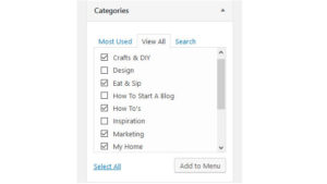 How To Create Categories and Add Them to Wordpress Menu Bar